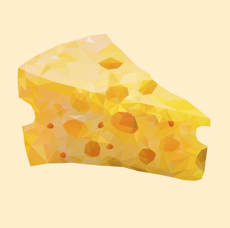 Isolated Low Poly Cheese on Soft Background,food Vector Stock Vector ...