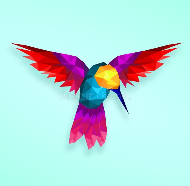Low Poly Colorful Flamingo Bird on Blue Back Ground,animal Geometric ... Low Poly Colorful Flamingo Bird on Blue Back Ground,animal Geometric ...