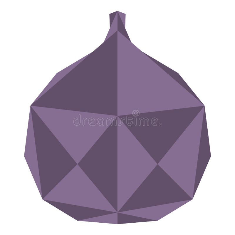 Isolated Low Poly Common Fig Fruit Stock Vector - Illustration of ...