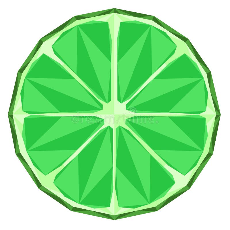 Isolated Low Poly Lemon Cut Stock Vector - Illustration of colored ...