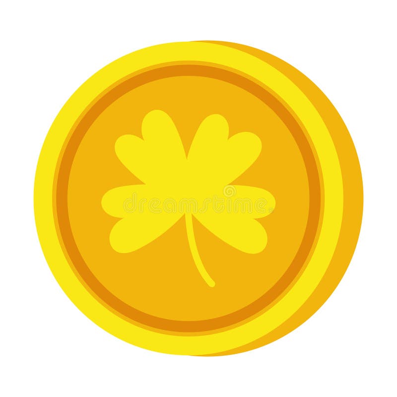Isolated Lucky Golden Coin Icon Vector Stock Vector - Illustration of ...