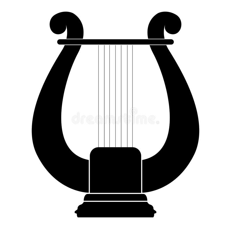 Isolated Lyre Icon. Musical Instrument Stock Vector - Illustration of ...