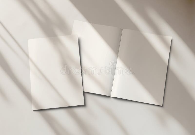 Isolated Magazine Cover and Open Magazine Mockup on White Background ...