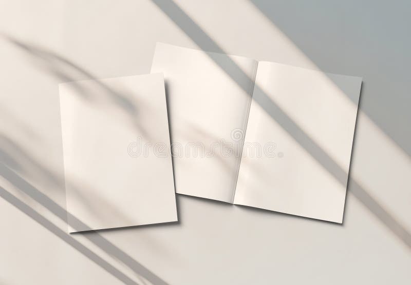 Isolated Magazine Cover and Open Magazine Mockup on White Background ...