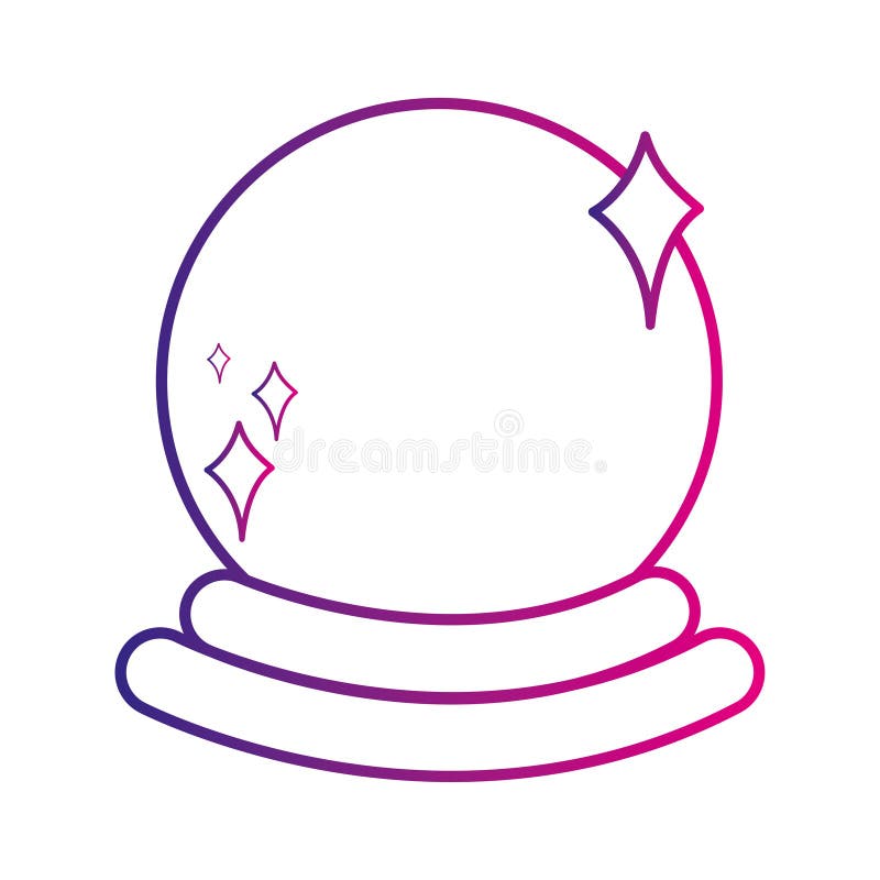 Isolated Magic Crystal Ball Icon Vector Stock Illustration ...