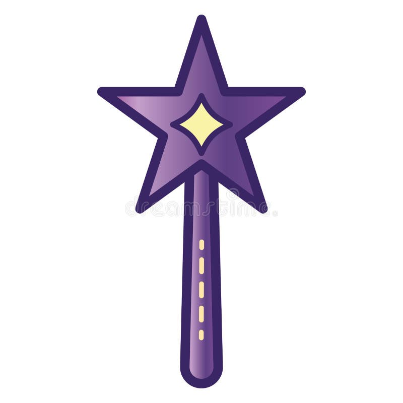 Isolated Magic Wand Icon with Star Shape Vector Stock Vector ...