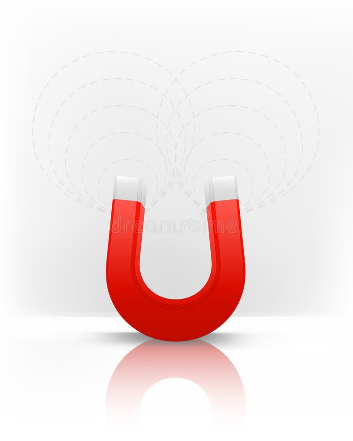 Isolated Magnet with Magnetic Field on White Vector Stock Vector ...