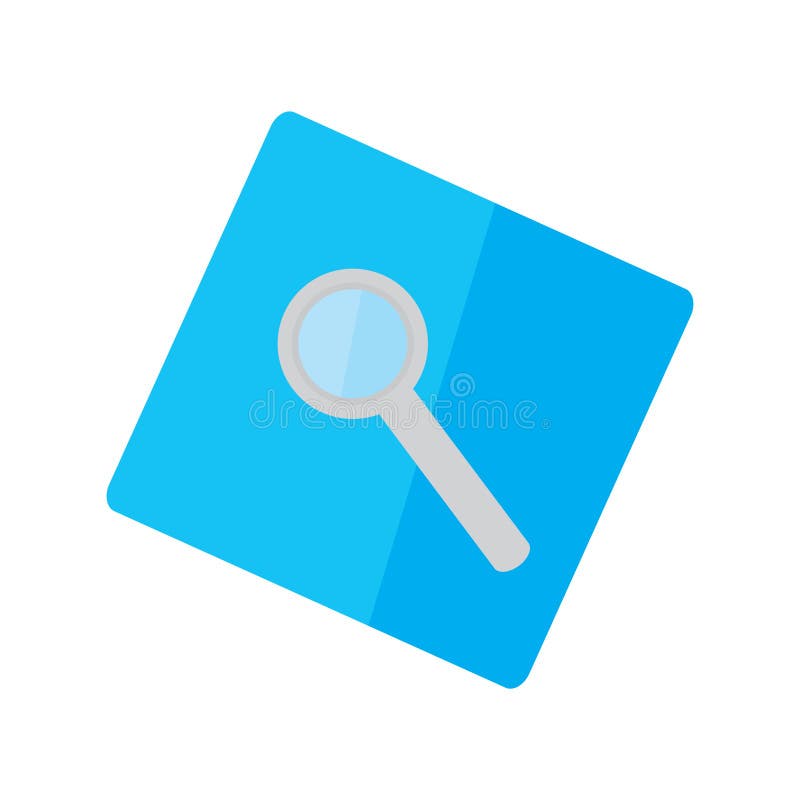 Isolated Magnifying Glass on a Sticker Stock Vector - Illustration of ...