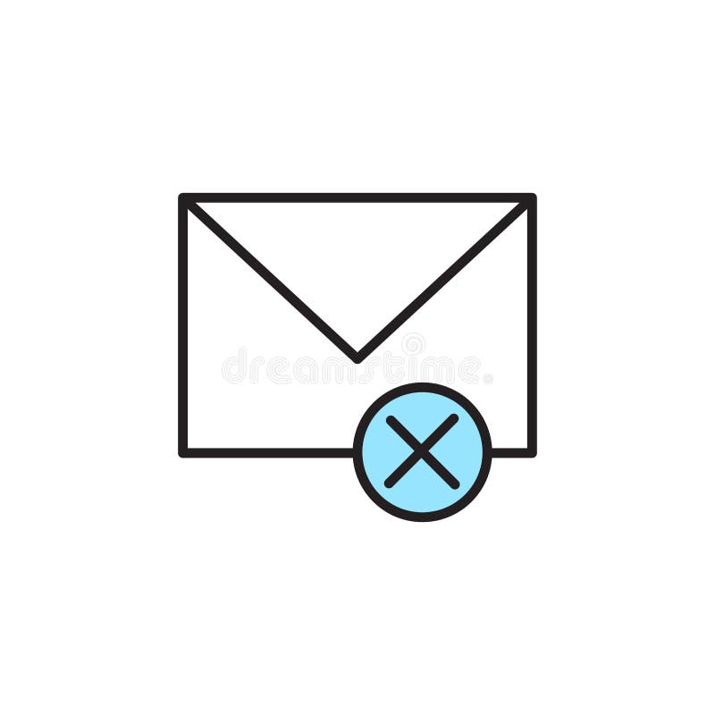 Isolated mail failed icon stock vector. Illustration of symbol - 204846728