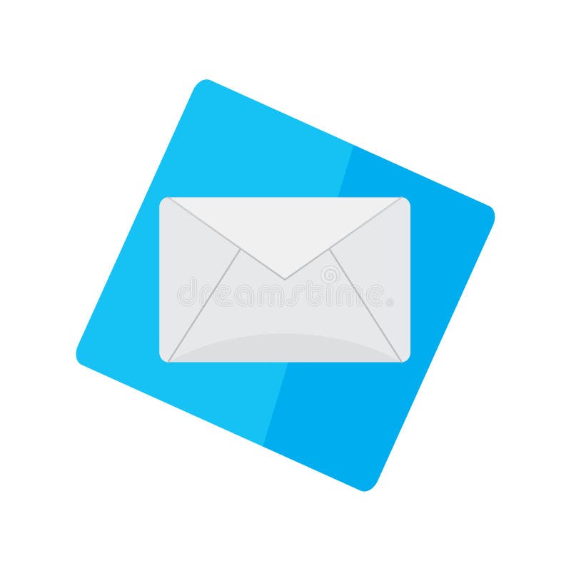Isolated Mail Symbol on a Sticker Stock Vector - Illustration of online ...