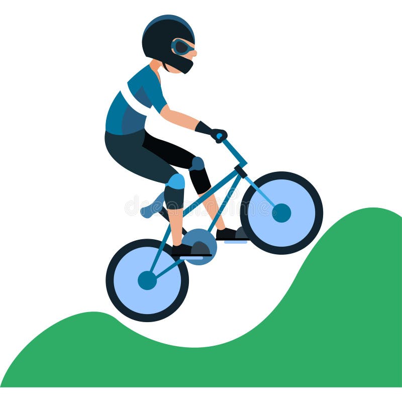 Isolated Male Athlete Character Cycling Stock Vector - Illustration of ...