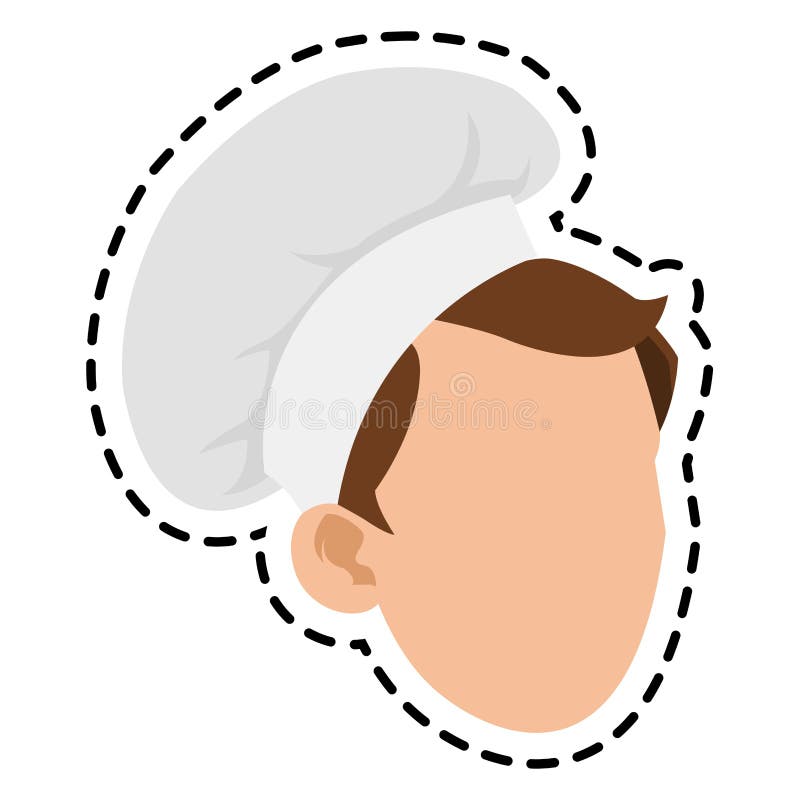 Isolated Male Chef Head Design Stock Vector - Illustration of food ...