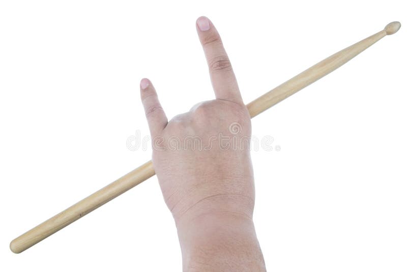 Isolated Male Left Hand Holding Drum Stick in Traditional Position ...