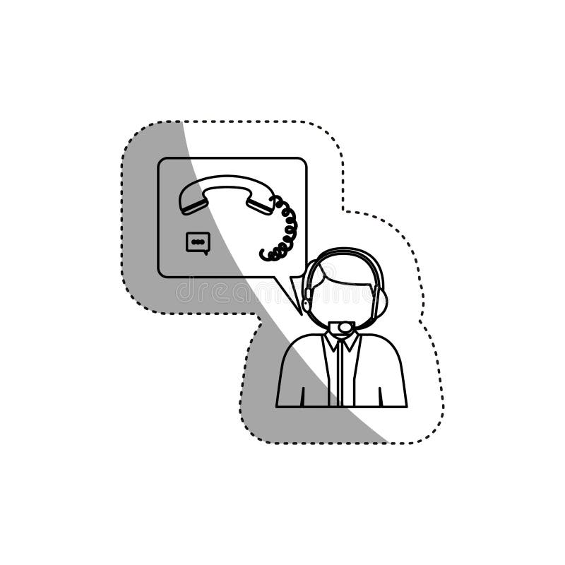 Isolated Man Operator Design Stock Vector - Illustration of service ...