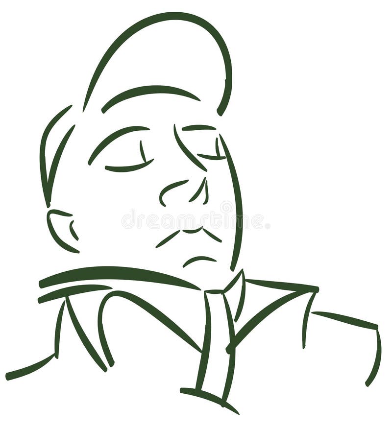 Isolated Man Portrait Artistic Isolated Stock Illustration ...