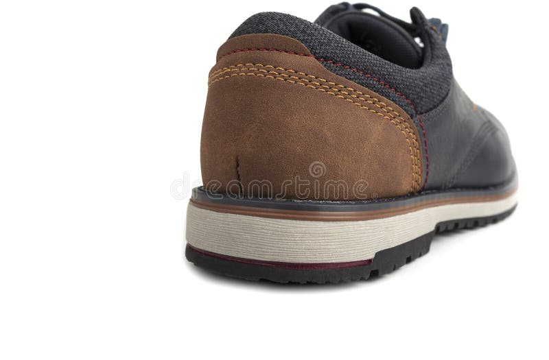 Isolated Man Shoes with Laces on a White Stock Photo - Image of ...