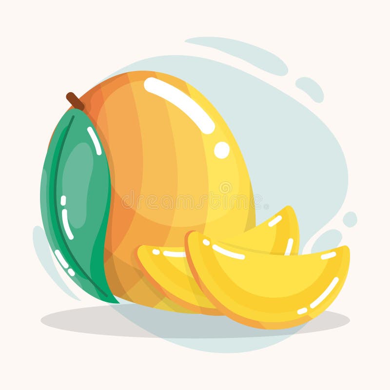 Isolated Mango Fruit Icon Healthy Food Vector Stock Illustration ...