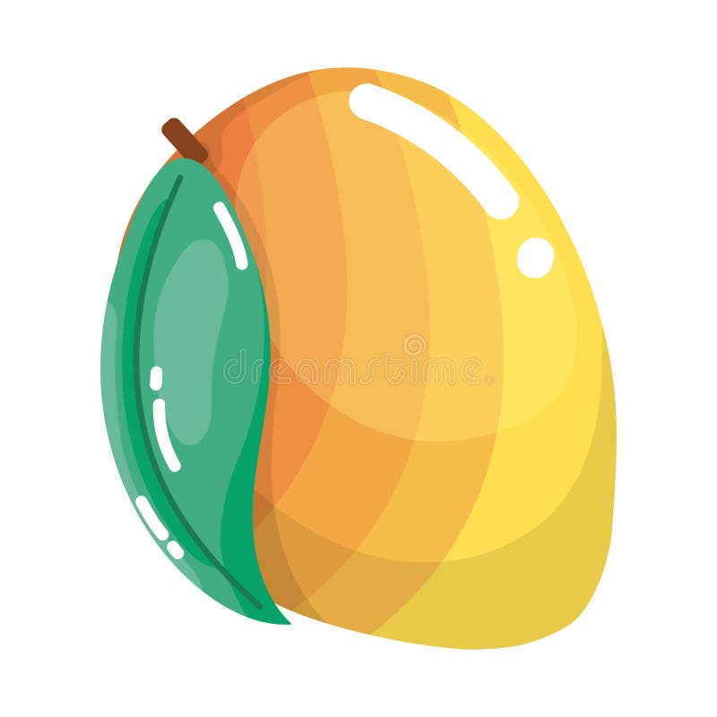 Isolated Mango Icon Healthy Food Vector Stock Vector - Illustration of ...