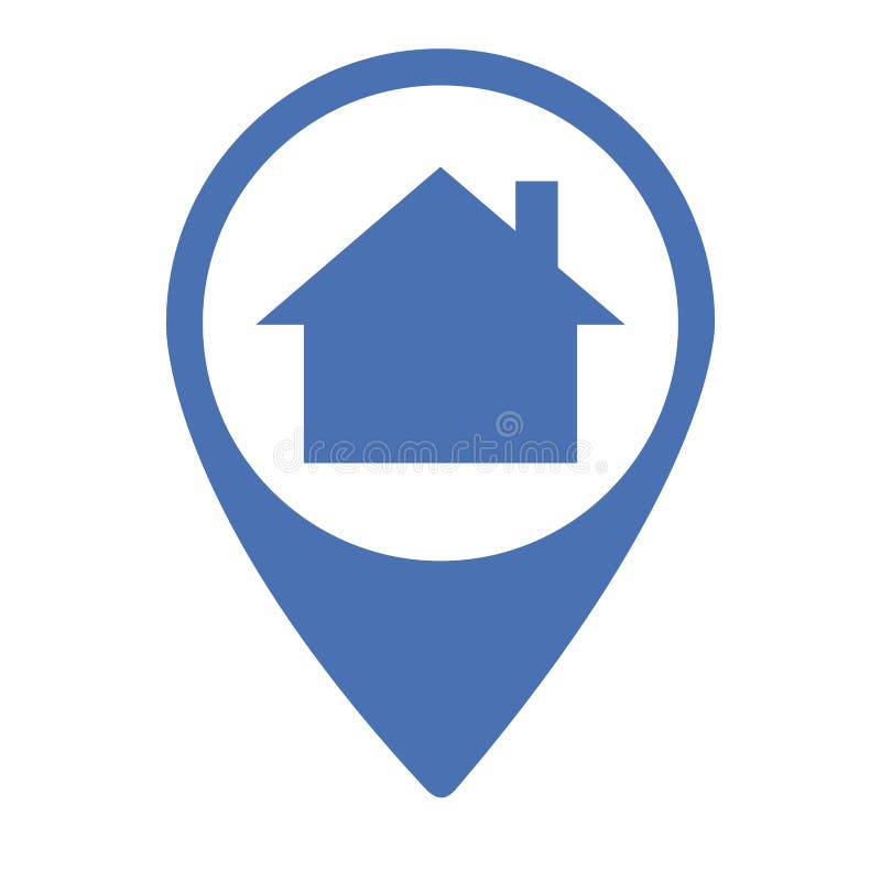 Isolated map pin stock illustration. Illustration of destination - 92691097