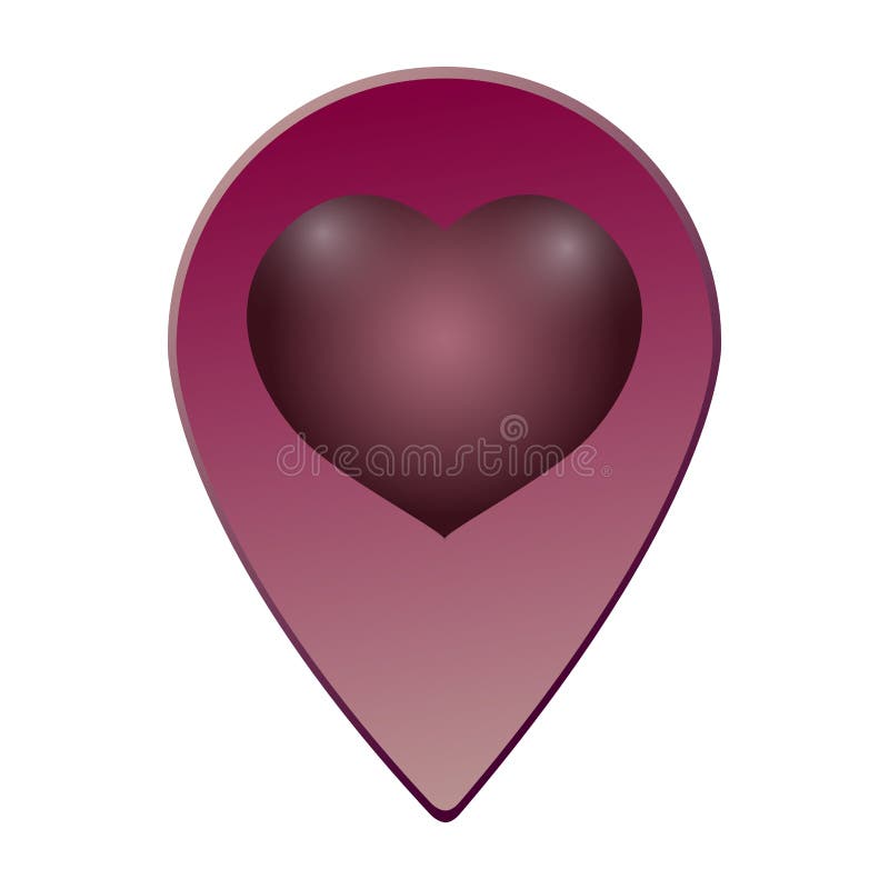 Isolated map pin stock vector. Illustration of mark, digitally - 88049631