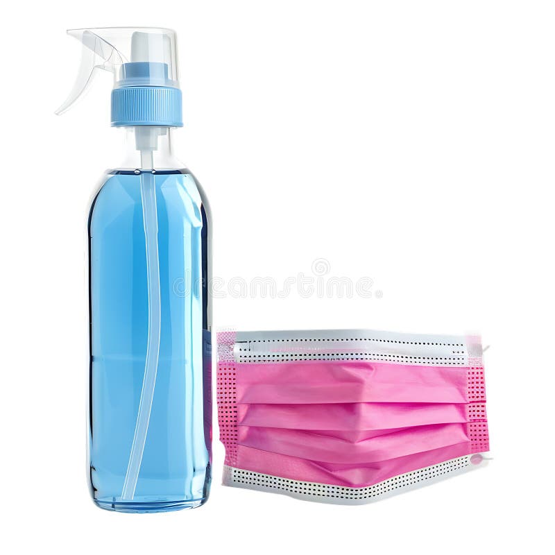 Over a Transparent Background, You Can See a Mop, Wipes, Spray Bottle ...