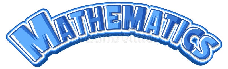 Isolated Mathematics Font Banner Withboy Cartoon Character Stock ...
