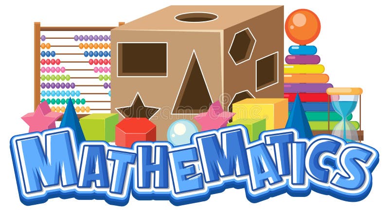 Isolated Mathematics Font Banner Stock Vector - Illustration of blue ...