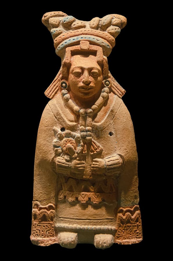Ancient Mayan Statue Made with Clay Stock Photo - Image of figurine ...