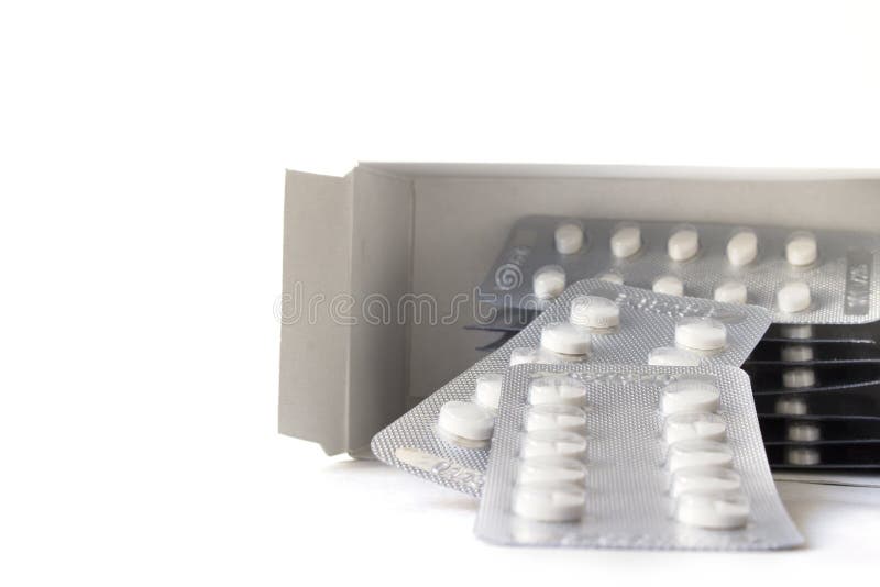 Isolated Medical Pill Box on White Background Stock Image - Image of ...