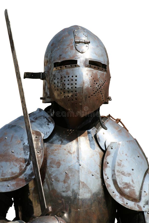 Isolated Medieval Knight. stock photo. Image of tournament - 3522254