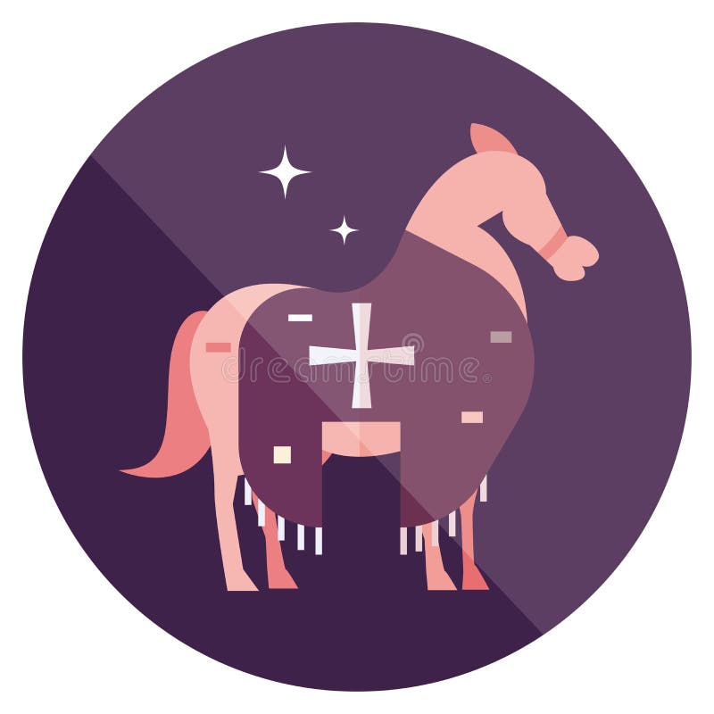 Isolated Medieval Knight Horse Cavalry Icon Vector Stock Vector ...