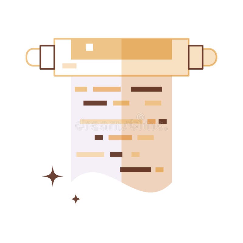 Isolated Medieval Scroll Paper Icon Vector Stock Vector - Illustration ...