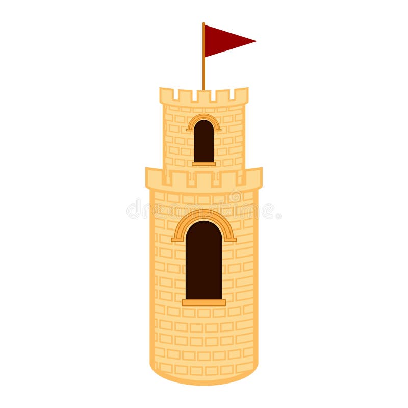 Isolated Medieval Tower Building Stock Vector - Illustration of icon ...