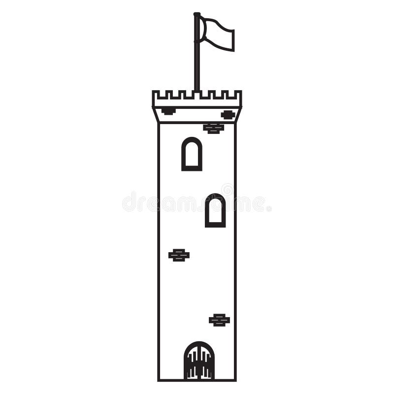 Isolated Medieval Tower Icon Stock Vector - Illustration of building ...