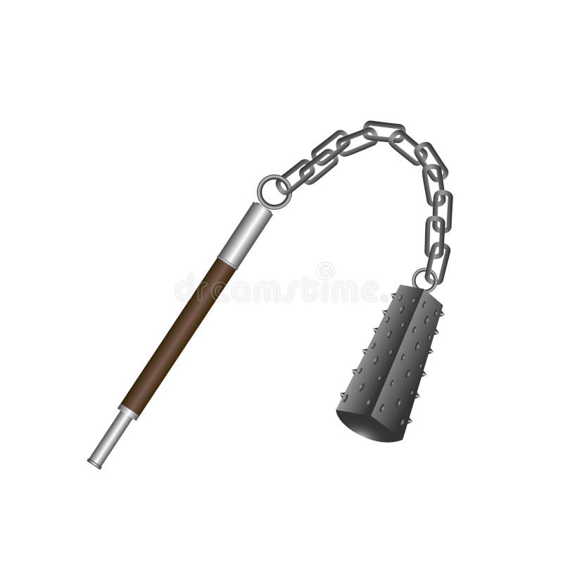 Flail Weapon Icon Silhouette Illustration. Medieval Vector Graphic ... Flail Weapon Icon Silhouette Illustration. Medieval Vector Graphic ...