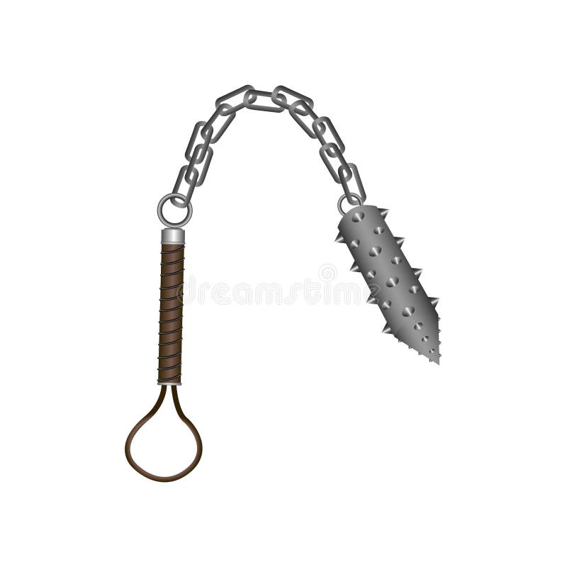 Flail Weapon Icon Silhouette Illustration. Medieval Vector Graphic ...