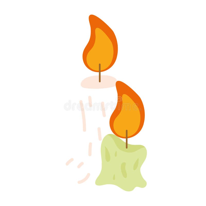 Isolated Melted Candle Icon Vector Stock Vector - Illustration of party ...