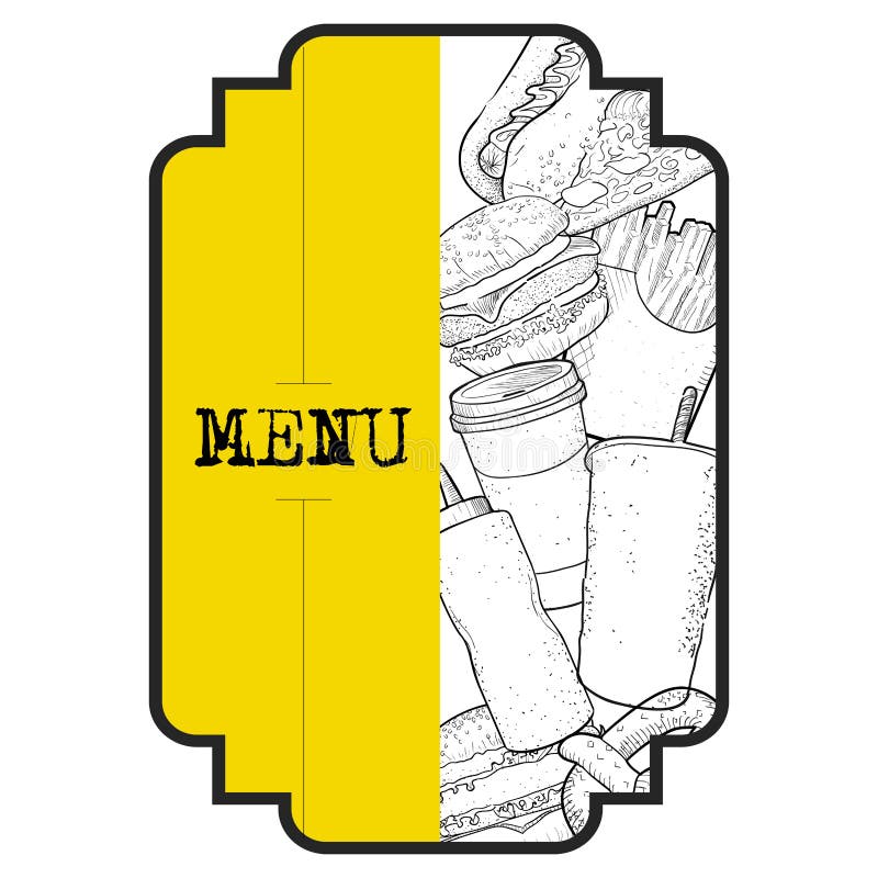 Isolated menu label stock illustration. Illustration of concept - 95920898