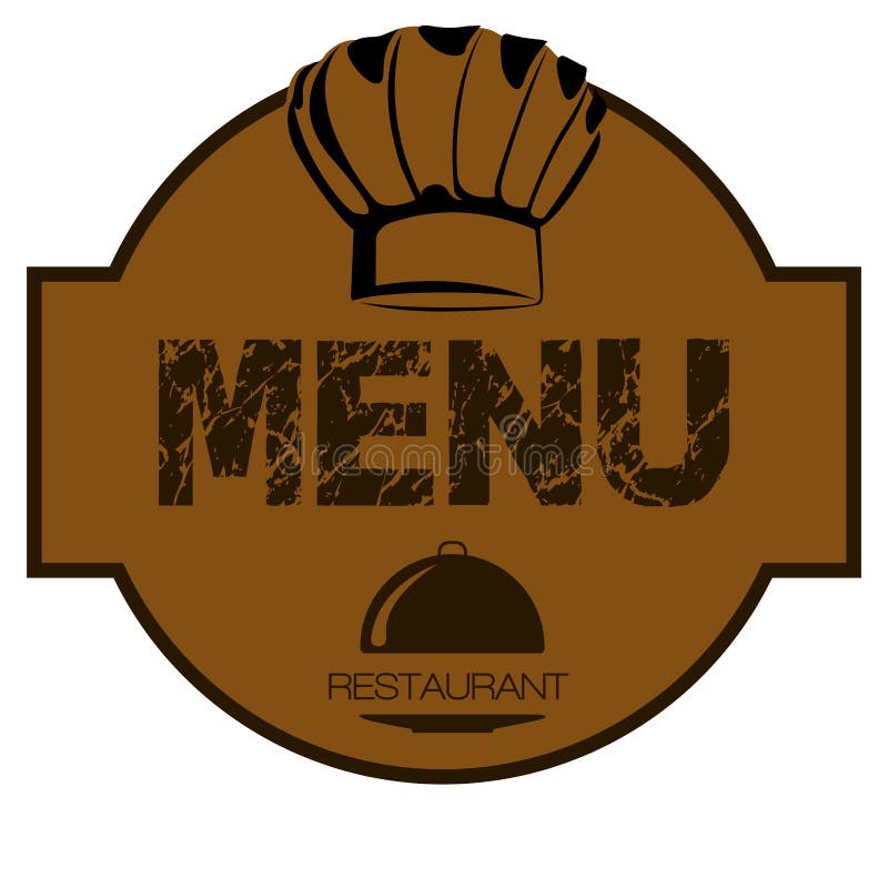 Isolated menu label stock illustration. Illustration of design - 95920642