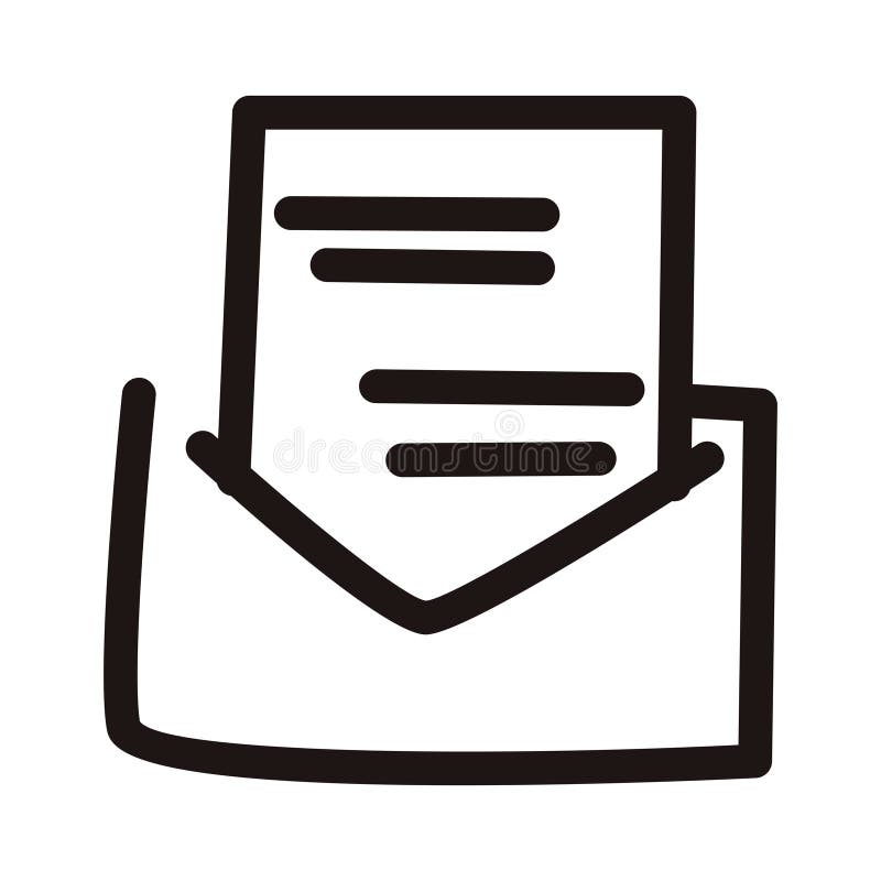 Isolated Message Letter Sketch Icon Vector Stock Vector - Illustration ...
