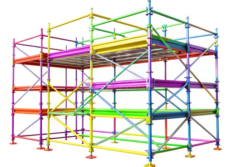 Isolated Metal Construction Scaffolding a Detailed Studio Shot of a ...