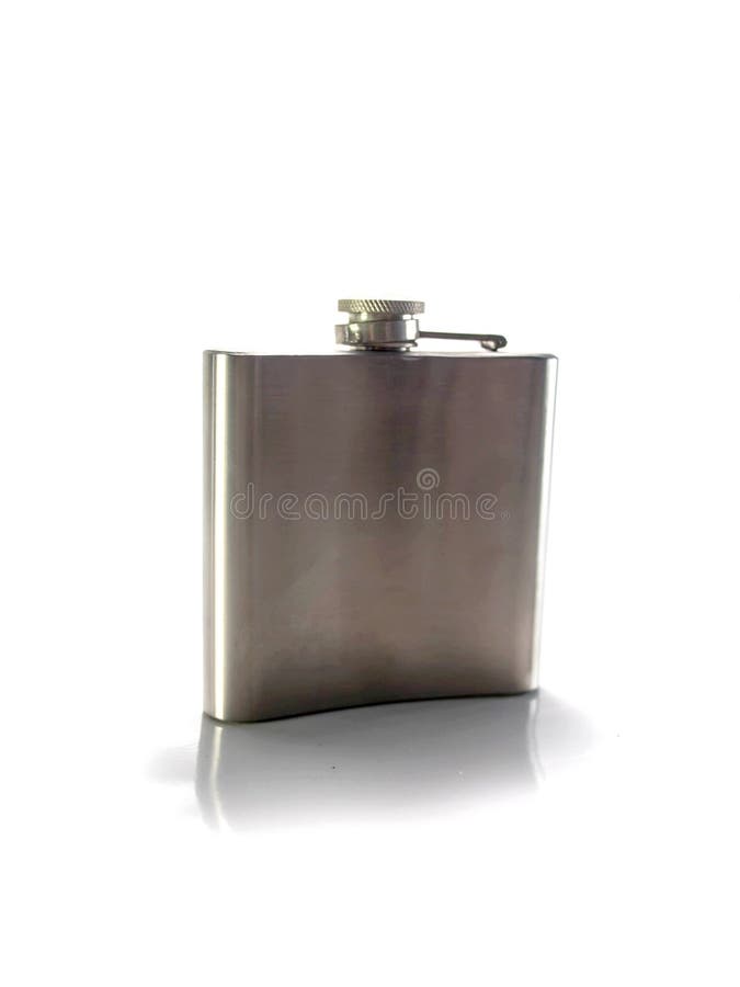 Isolated metal flask stock image. Image of gray, addiction - 74462563
