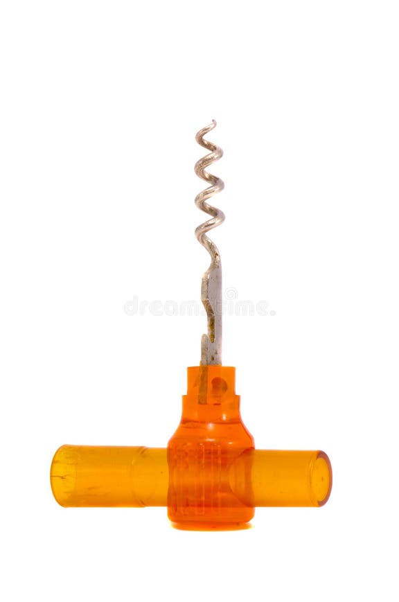 Isolated Metallic and Plastic Corkscrew Stock Photo - Image of ...
