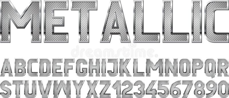 Metal font stock vector. Illustration of type, character - 217811127
