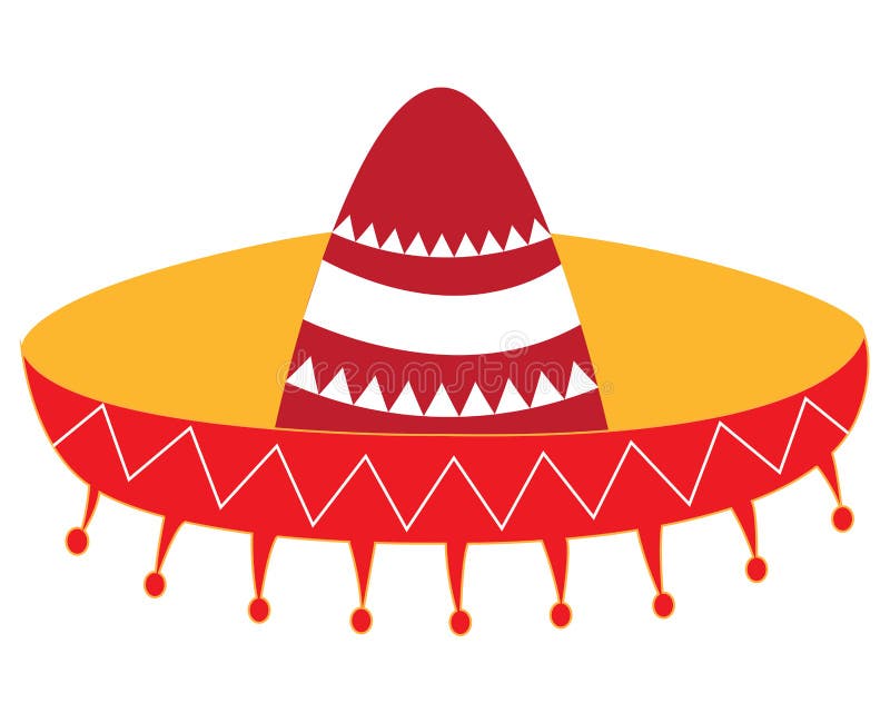 Isolated mexican hat stock vector. Illustration of decoration - 86266339