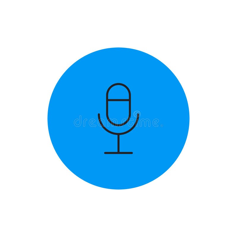 Isolated Microphone Blue Logo Stock Vector - Illustration of symbol ...