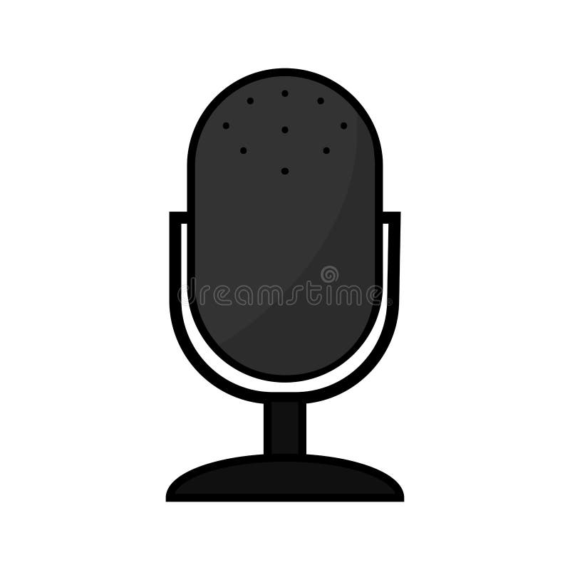 Isolated microphone icon stock vector. Illustration of clip - 94765548