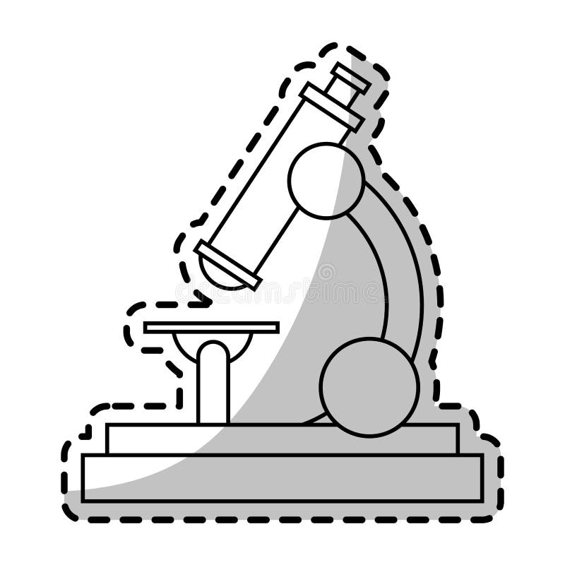 Isolated Microscope of Laboratory Design Stock Illustration ...