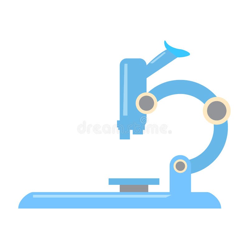 Isolated Microscope Realistic Illustration. Front and Side View Stock ...