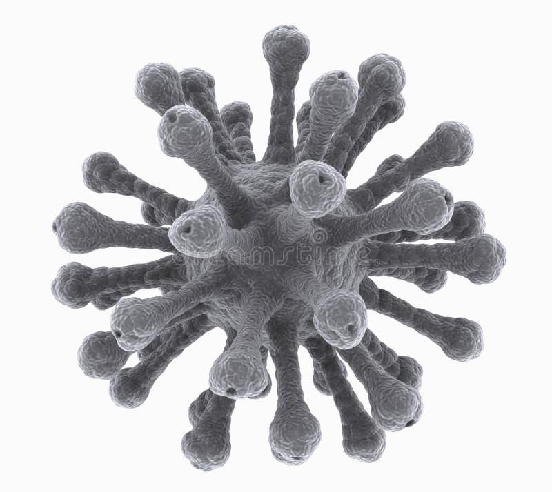 Isolated Microscopic Image of Virus Stock Illustration - Illustration ...